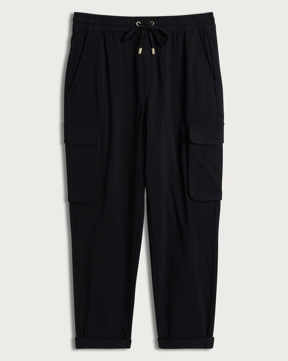 F&F Ultra Comfort Cargo Trousers in Black - Tesco Groceries