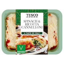 Tesco Spinach & Ricotta Cannelloni 400G - Tesco Groceries