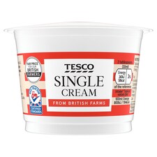 Tesco British Single Cream 150Ml - Tesco Groceries
