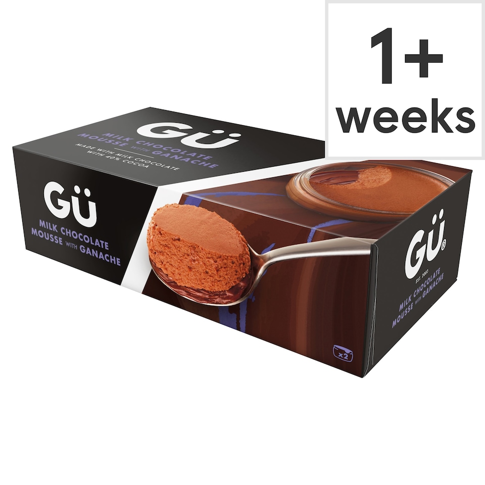 Gu Milk Chocolate Mousse & Ganache 2X70g - Tesco Groceries