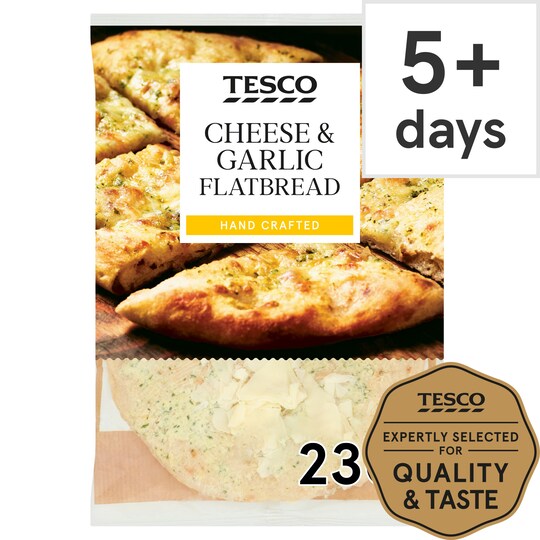 Tesco Cheese & Garlic Flatbread 230G - Tesco Groceries