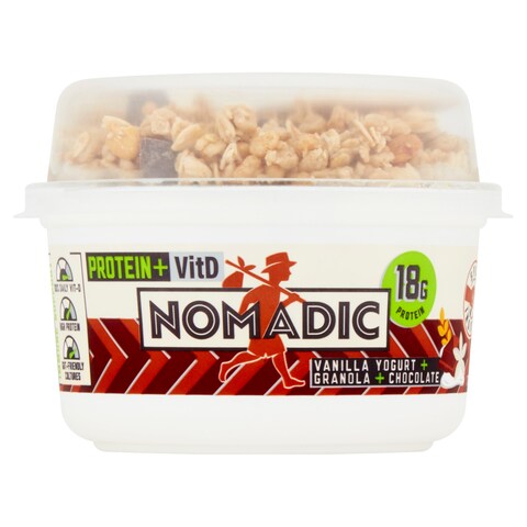 Nomadic Protein +Vitd Vanilla Yoghurt Granola Chocolate 170G - Tesco ...