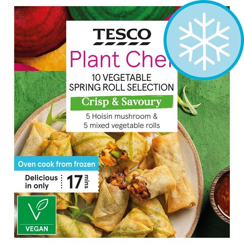 Tesco Plant Chef 10 Vegetable Spring Roll Selection 180g - Tesco Groceries