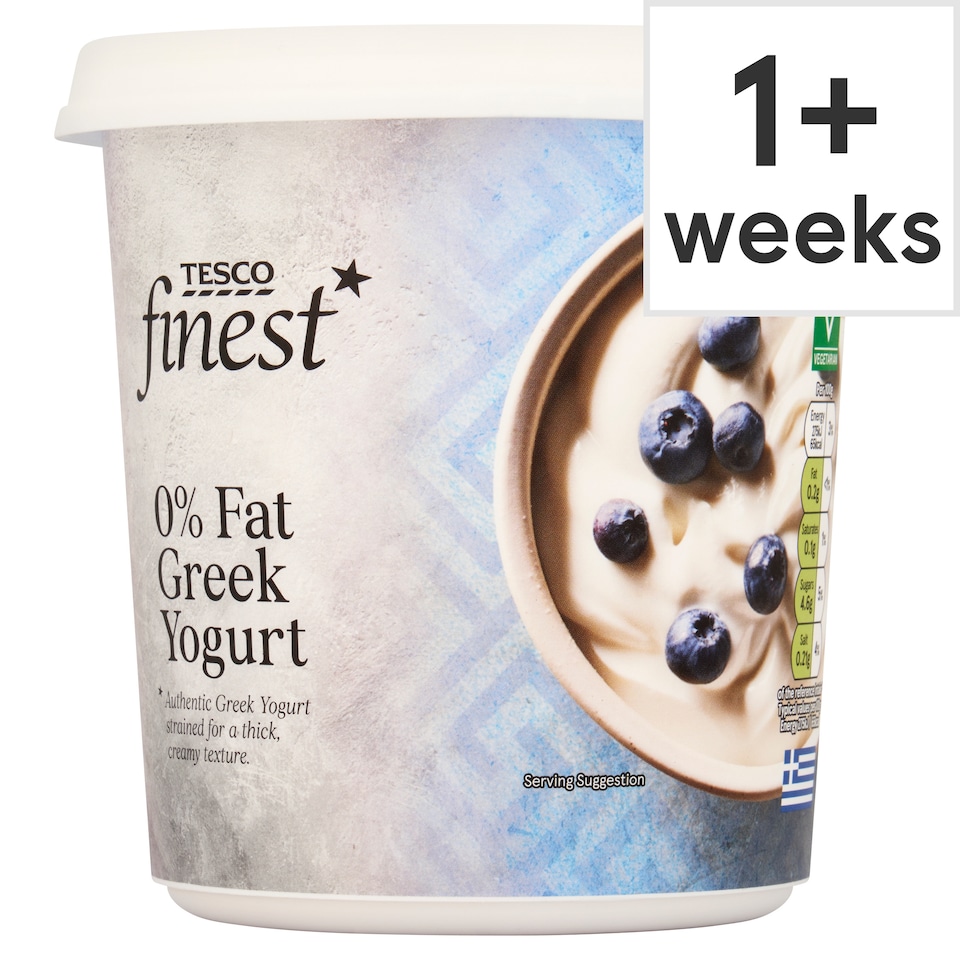 Tesco Finest 0% Fat Greek Yoghurt 1KG - Tesco Groceries