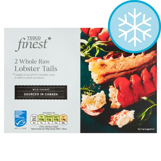 Tesco Finest 2 Whole Raw Lobster Tails 220G - Tesco Groceries