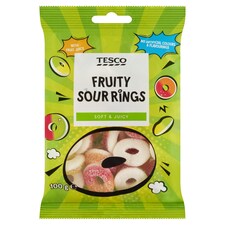 Tesco Jellied Candies with Fruit Flavors with Sour Sugar Sprinkles 100 ...