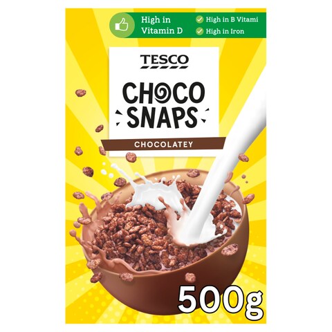 Tesco Choco Snaps Milk Chocolatey Cereal 500g - Tesco Groceries