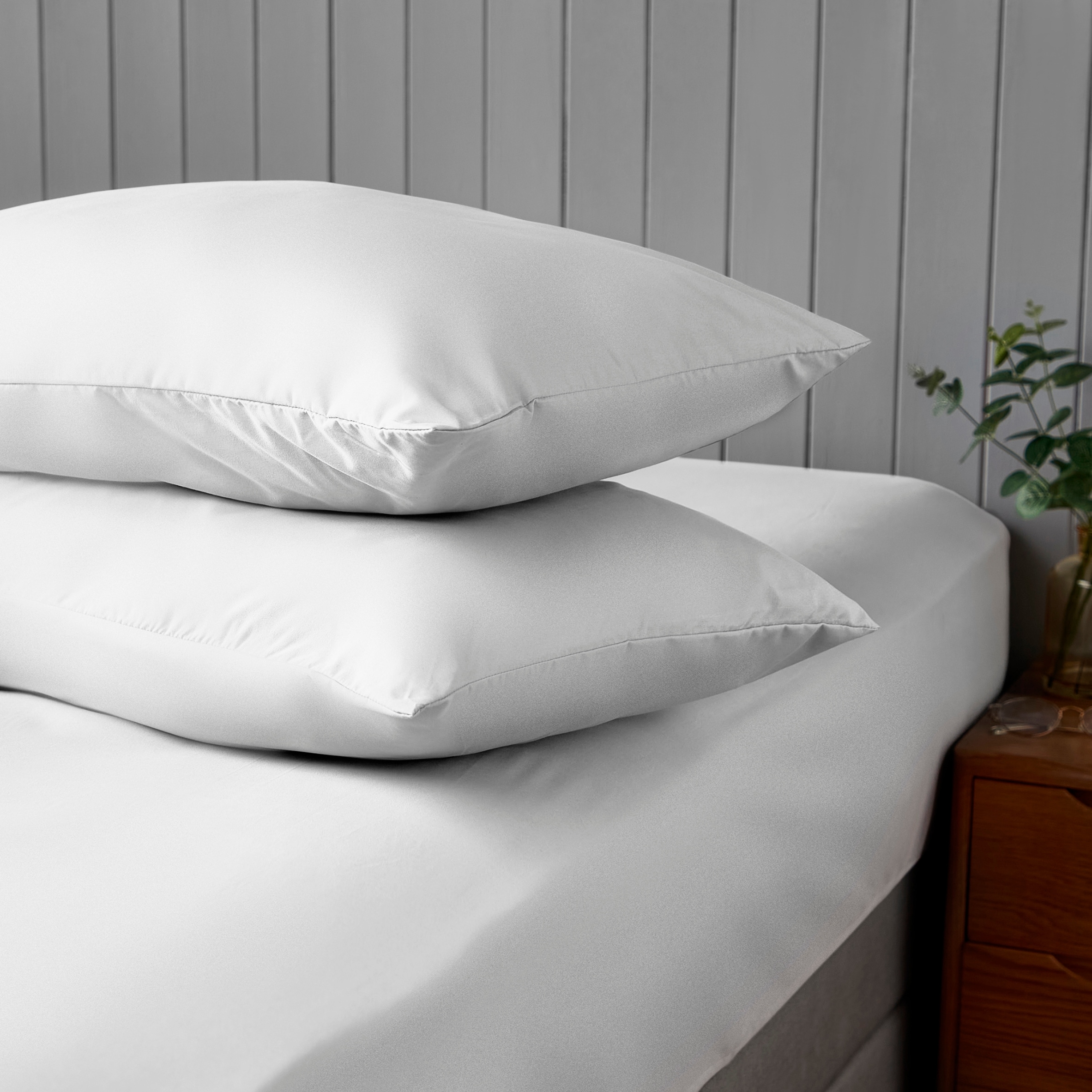 Silentnight White Pillowcase Pair - Tesco Groceries