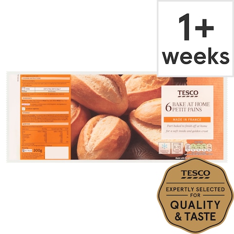 Tesco Bake at Home Part Baked Mini White Rolls 6 Pack - Tesco Groceries