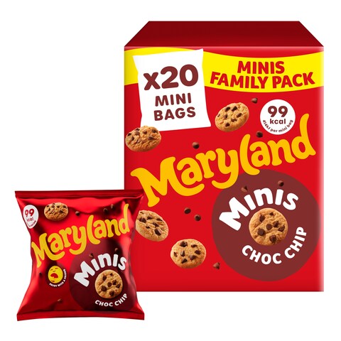 Maryland Mini Choc Chip Cookies 20x19.8g - Tesco Groceries