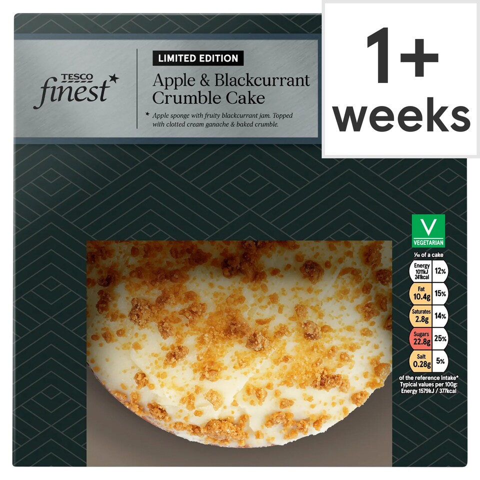 Tesco Finest Apple and Blackcurrant Crumble cake - Tesco Groceries