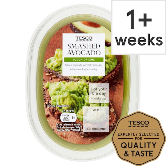 Tesco Smashed Avocado With Lime - 200G - Tesco Groceries