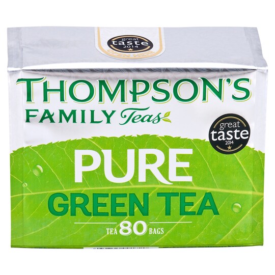 Thompson's Green Tea 80'S 160G - Tesco Groceries