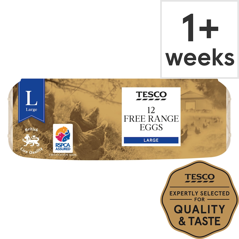 Tesco Welsh Free Range Eggs Large 12 Pack - Tesco Groceries