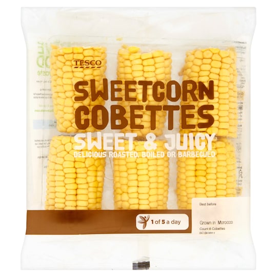 Tesco Sweetcorn Cobettes Family 6 Pack - Tesco Groceries