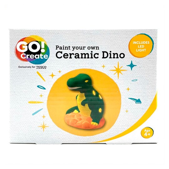 Go Create Paint Your Own Light Up Ceraminc Dino - Tesco Groceries