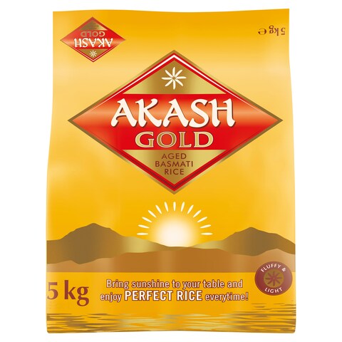 Akash Gold Basmati Rice 5Kg - Tesco Groceries