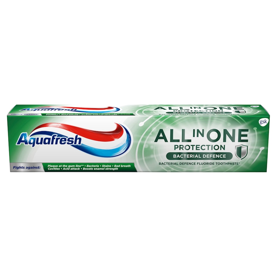 Aquafresh All in One Protection Bacterial Defence Fluoride Toothpaste ...