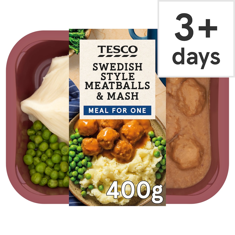 Tesco Swedish Style Meatballs & Mash 400g - Tesco Groceries