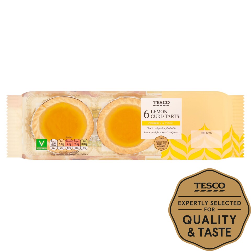 Tesco Lemon Curd Tarts 6 Pack - Tesco Groceries