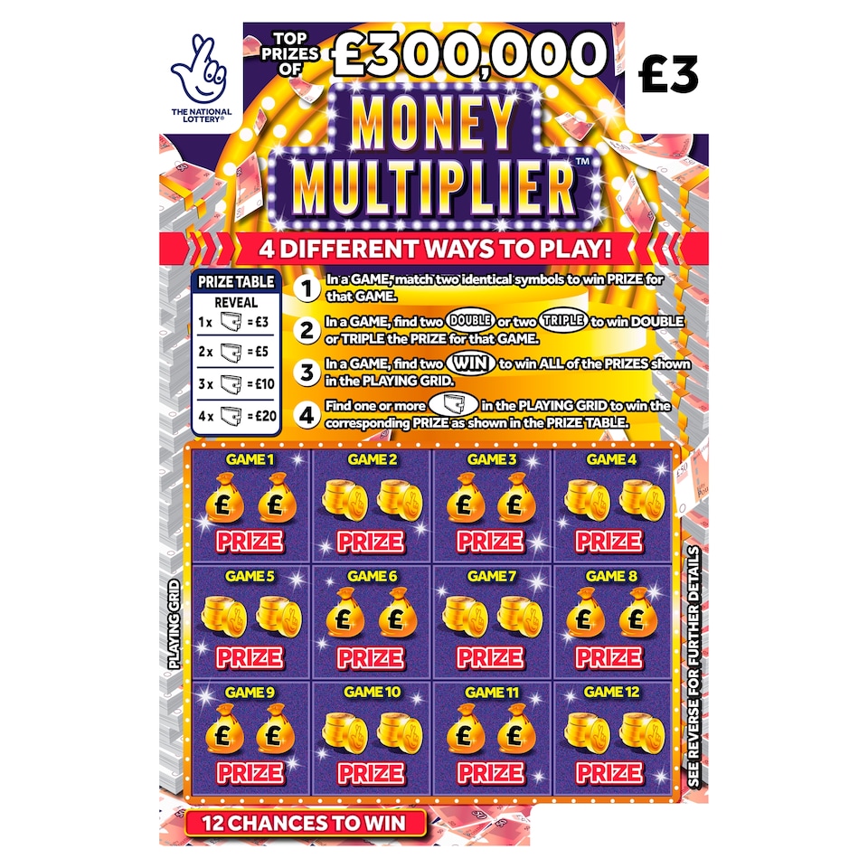 MONEY MULTIPLIER SCRATCHCARD - Tesco Groceries