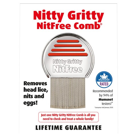 Nitty Gritty NitFree Comb - Head Lice and Nit Removal with Detection ...