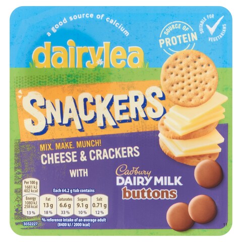 Dairylea Snackers Cheese & Crackers & Buttons 64.2G - Tesco Groceries