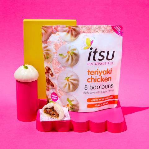 itsu 8 teriyaki chicken bao buns 256g - Tesco Groceries