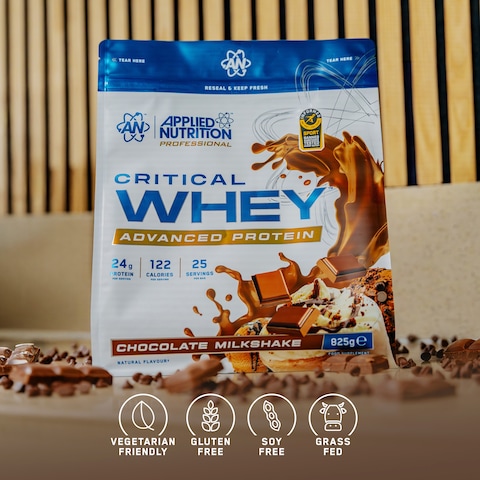 Applied Nutrition Critical Whey Protein Powder Chocolate Milkshake 825g ...