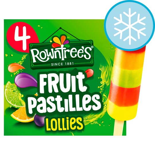Rowntrees Fruit Pastilles Lollies 4X65ml - Tesco Groceries