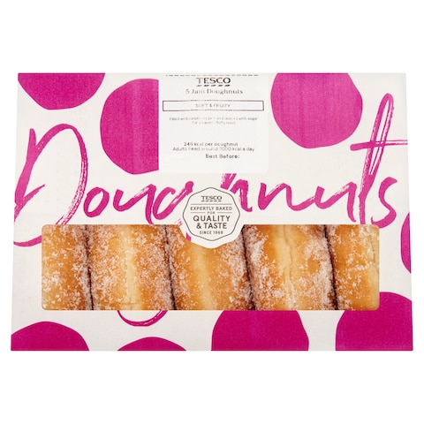 Tesco 5 Jam Doughnuts - Tesco Groceries