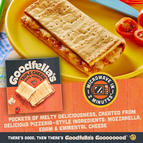 Goodfella's Pizza Pockets Triple Cheese 2 Pack 250G - Tesco Groceries
