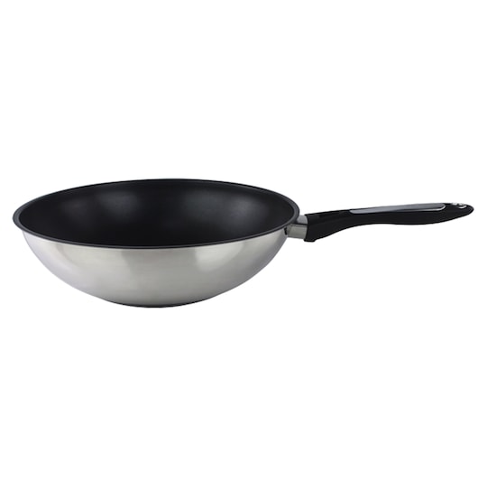 Go Cook Stainless Steel Wok 28Cm - Tesco Groceries