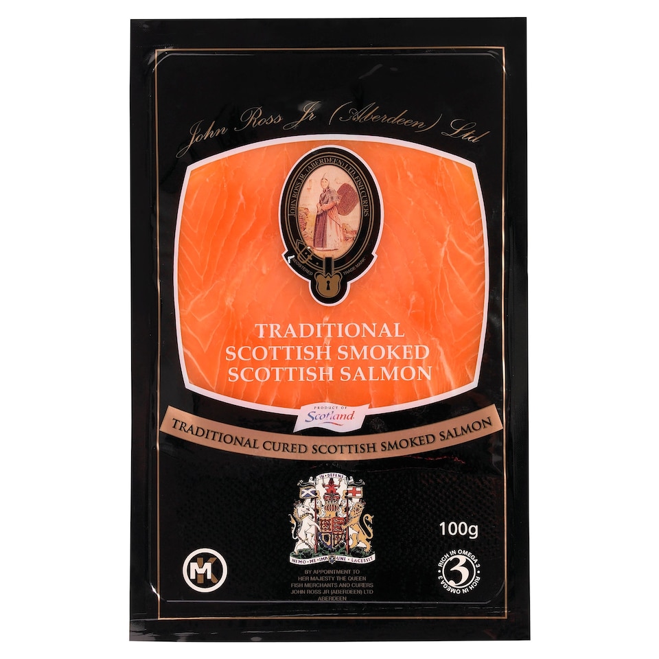 John Ross Jr Traditional Smoked Salmon 100G - Tesco Groceries