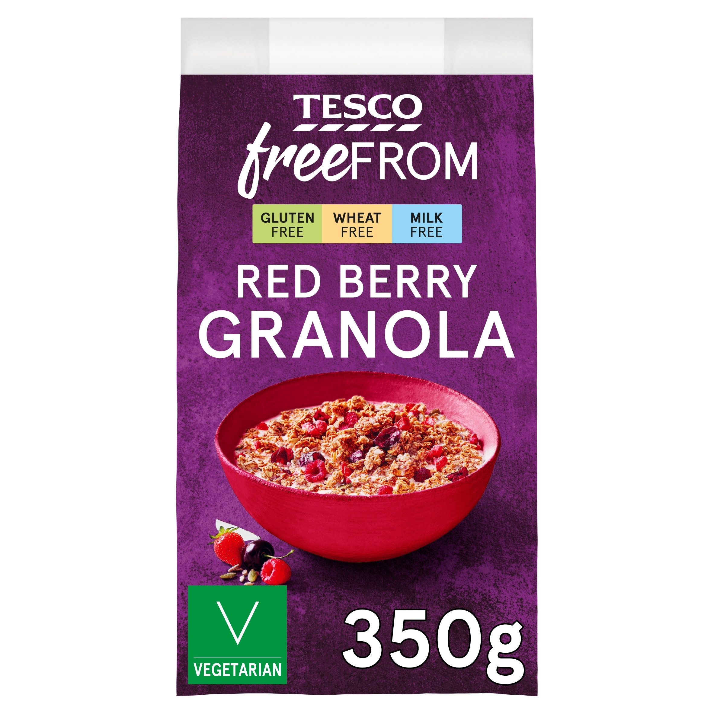 Tesco Free From Red Berry Granola 350g - Tesco Groceries