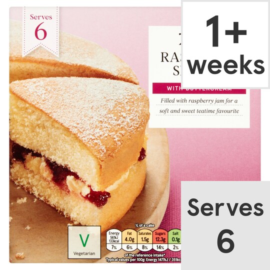 Tesco Raspberry Sponge Cake Each - Tesco Groceries