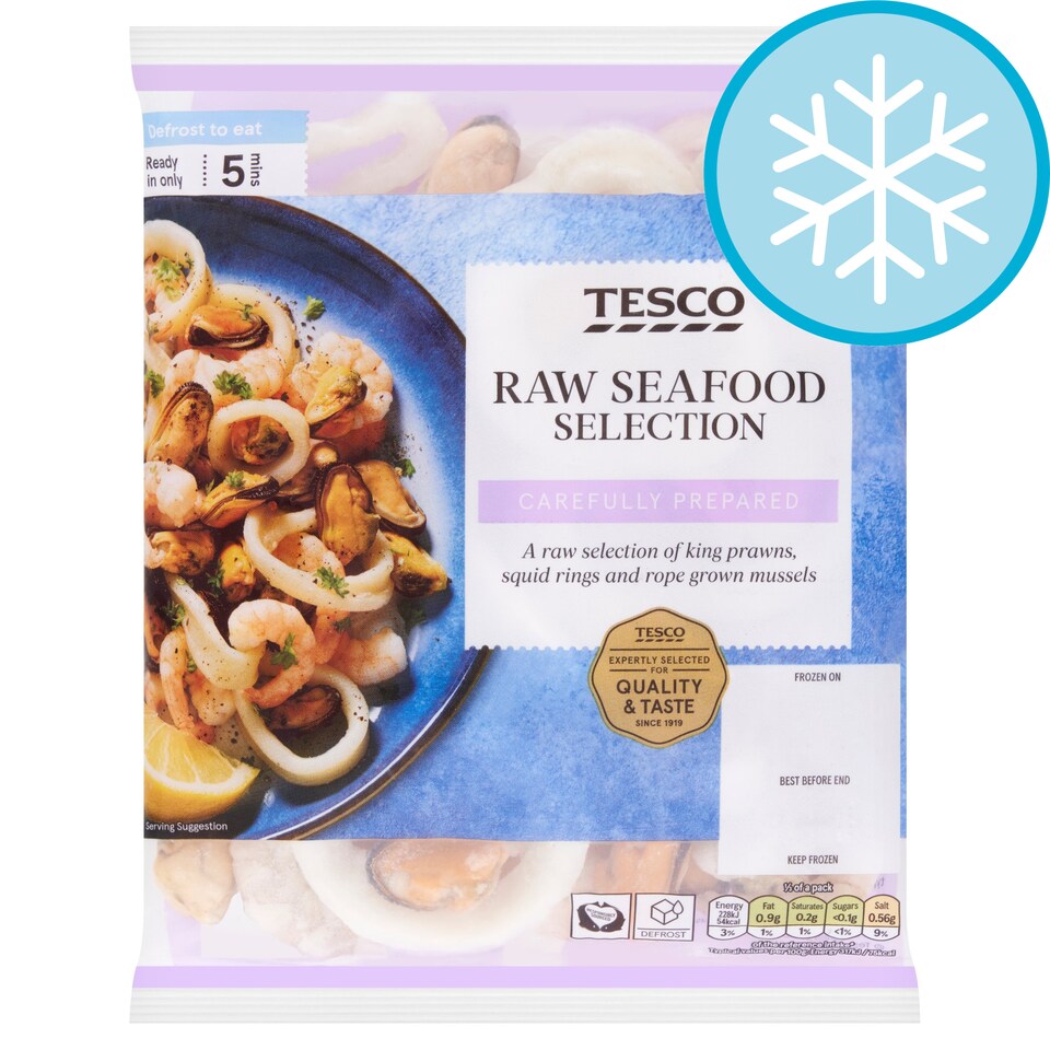 Tesco Raw Seafood Selection 350G - Tesco Groceries