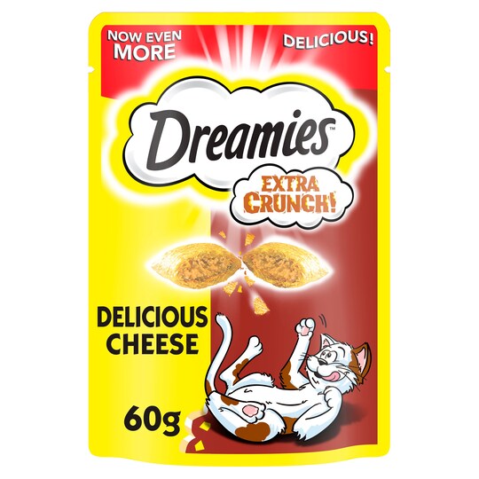 Dreamies Extra Crunch Cat Treat Cheese - Tesco Groceries