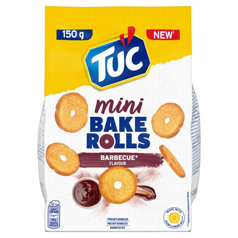 Tuc Mini Barbecue Flavour Bake Rolls 150 g - Tesco Groceries