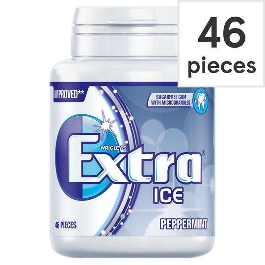 Extra Ice Peppermint Gum Bottle 46 Pieces - Tesco Groceries