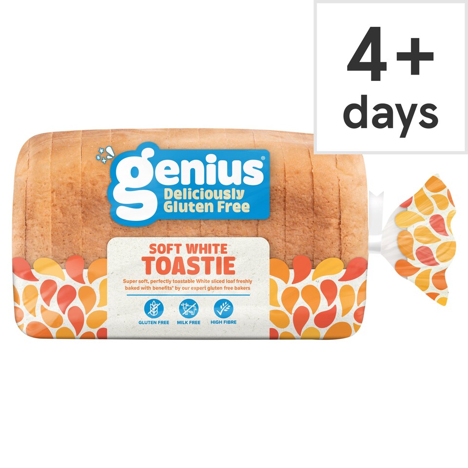 Genius Gluten Free Soft White Toastie Loaf Bread 430g - Tesco Groceries