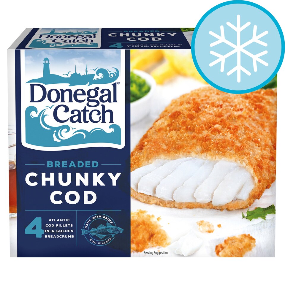 Donegal Catch 4 Breaded Chunky Cod 480G - Tesco Groceries