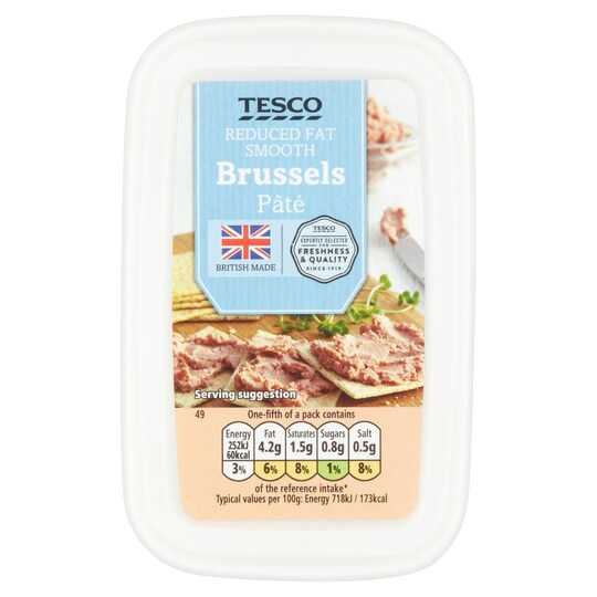Tesco Reduced Fat Brussels Pate Pot 175G - Tesco Groceries