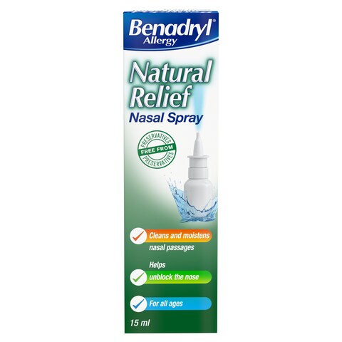 Benadryl Allergy Natural Relief Nasal Spray 15Ml - Tesco Groceries