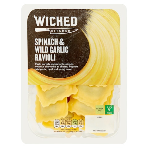 Wicked Kitchen Spinach & Garlic Ravioli 250g - Tesco Groceries