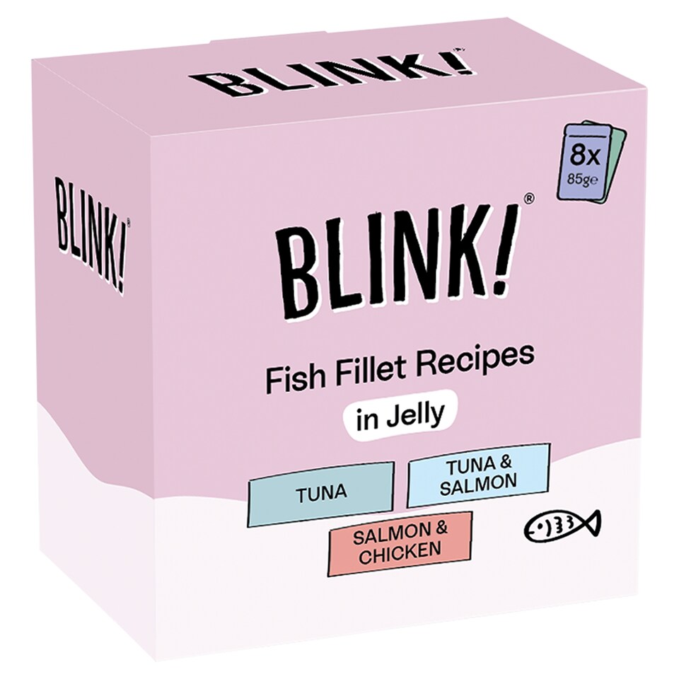 Blink Fish Fillets Selection In Soft Jelly Cat Food 8 X 85G - Tesco ...
