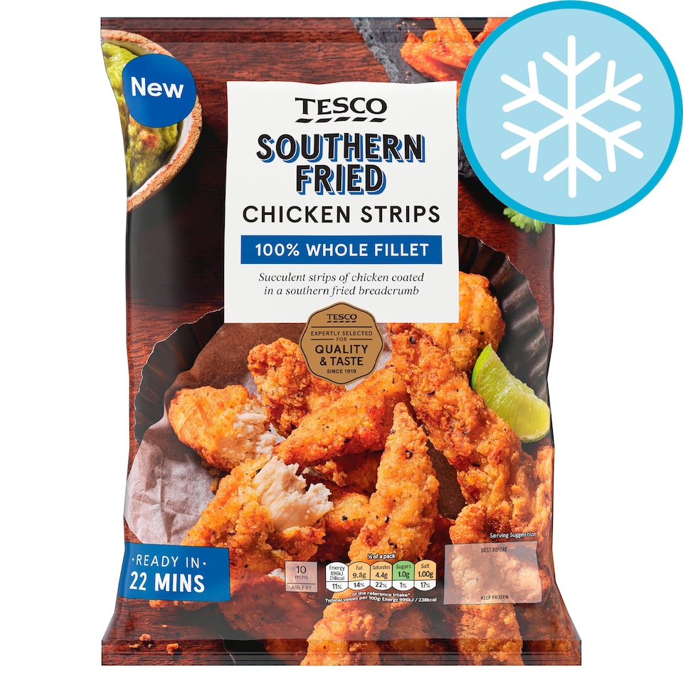 Tesco Southern Fried Chicken Breast Strips 400G - Tesco Groceries