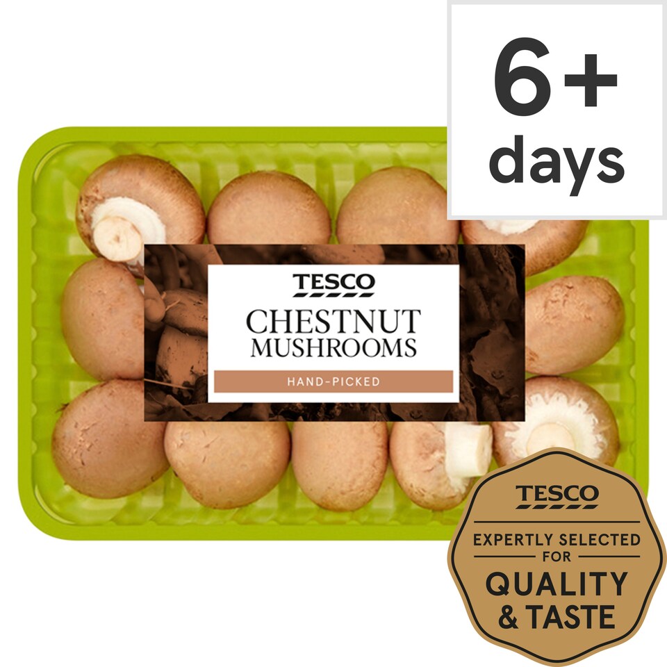 Tesco Family Pack Chestnut Mushroom 485G - Tesco Groceries