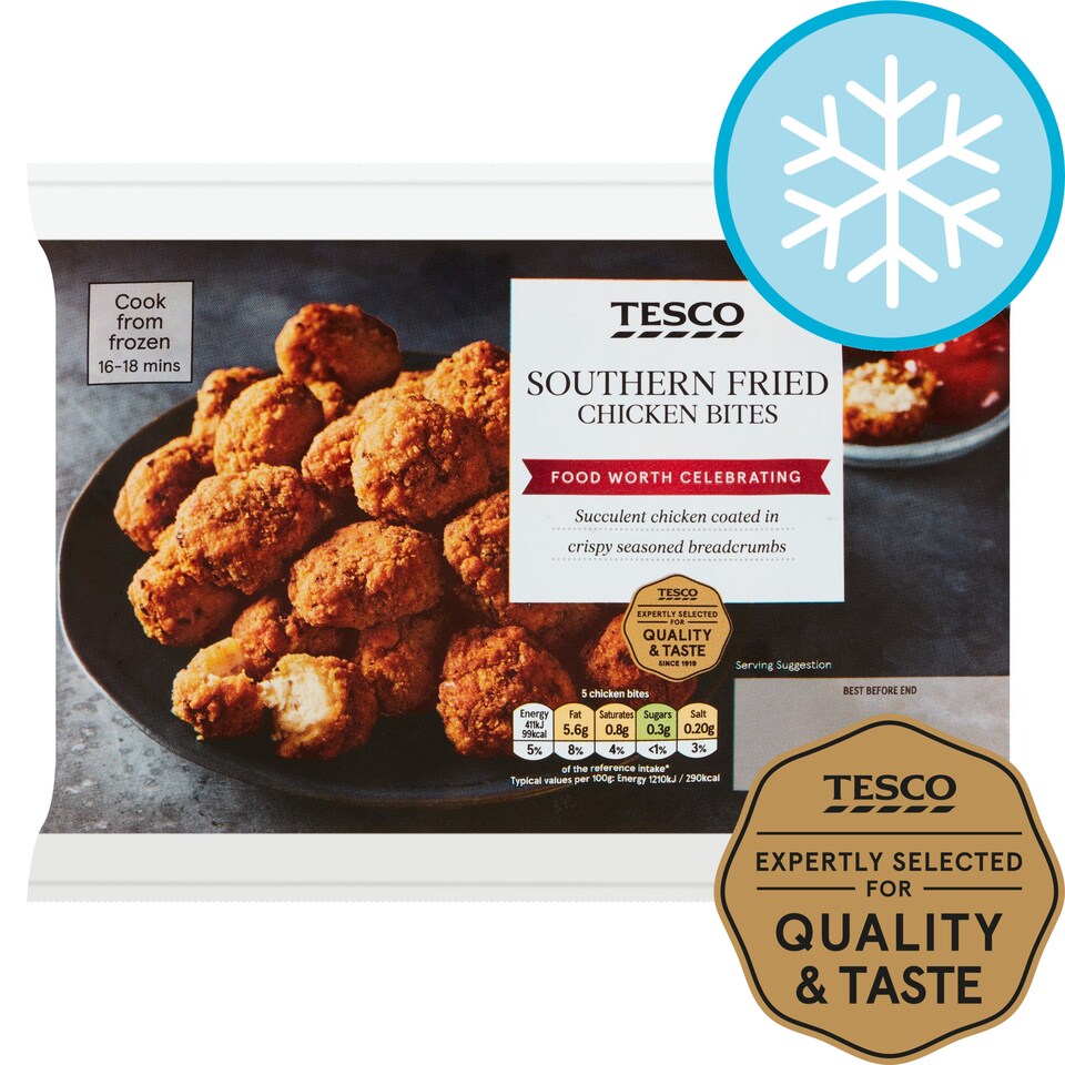 Tesco Southern Fried Chicken Bites 220G - Tesco Groceries