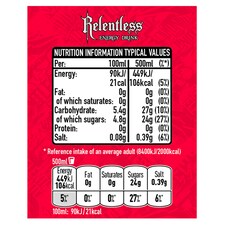 Relentless Cherry 500Ml - Tesco Groceries
